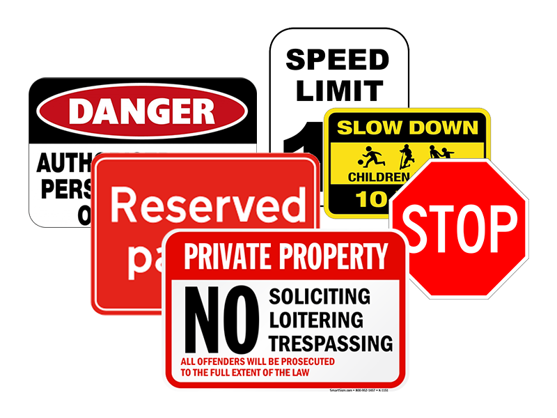Safety & Bylaw Signs